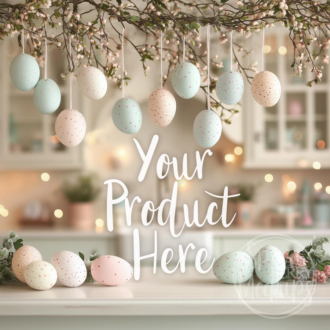 Easter Product Backdrop Mockup, Insert Your Item Background Display ...