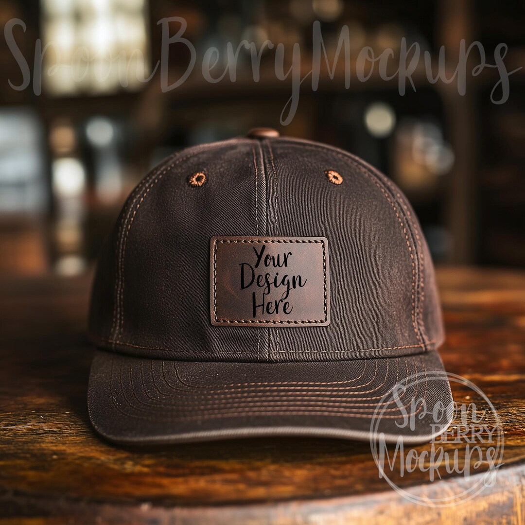 Hat Mockup, Blank Cap Mock Up, Custom Stock Photo, Personalized Brown ...