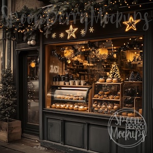 Bakery Storefront Mockup, Glass Blank Mock Up, Instant Digital Download ...