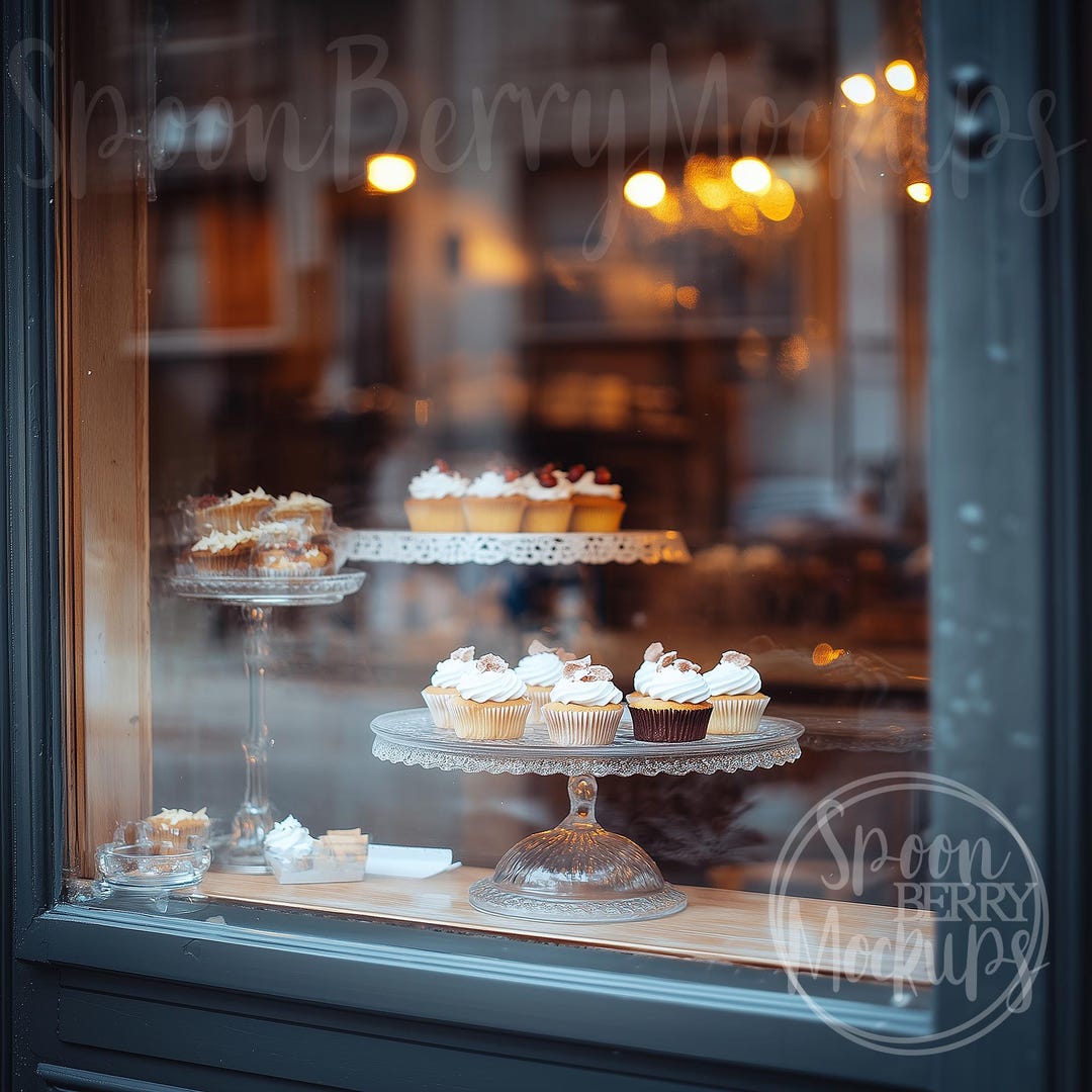 Bakery Storefront Mockup, Window Blank Mock Up, Instant Digital ...
