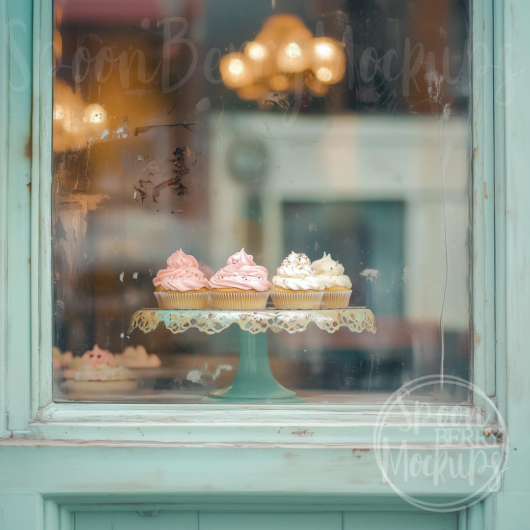Bakery Storefront Mockup, Glass Blank Mock Up, Instant Digital Download ...