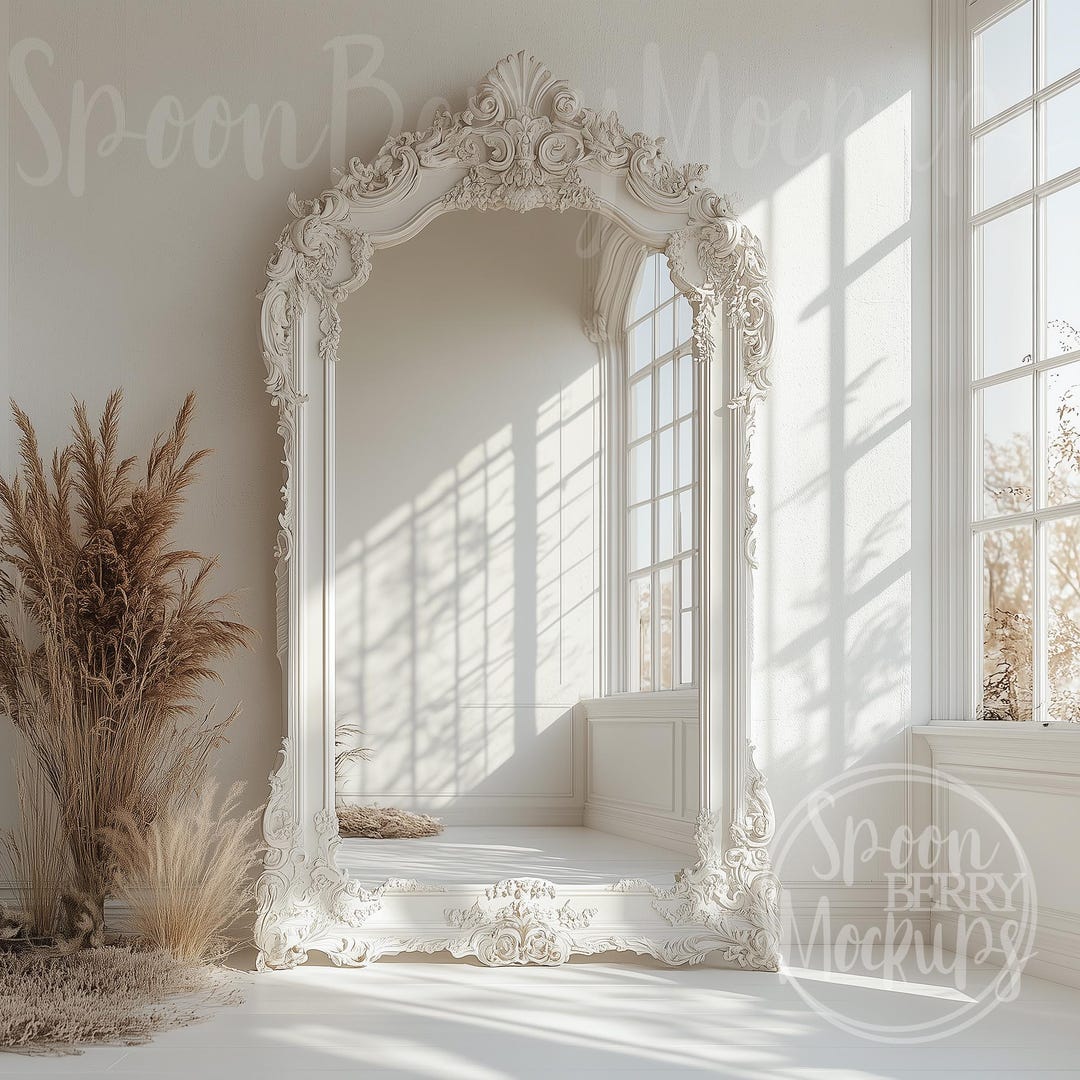 Mirror Mockup, Ornate Blank Framed Mirror Mock Up, Vinyl Decal Sticker ...