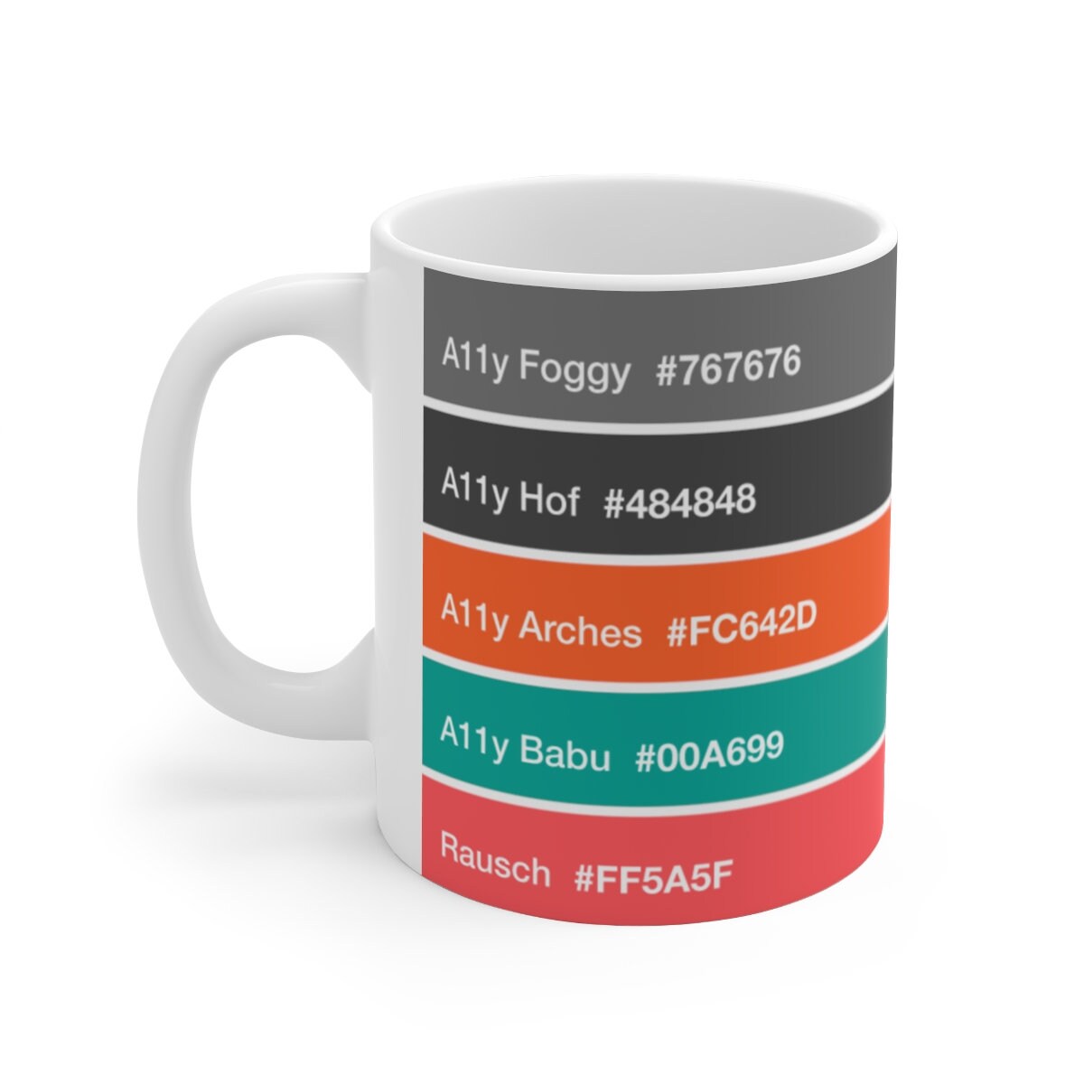 Custom HEX Palette Mug for Your Design System. Graphic Designer Gift ...
