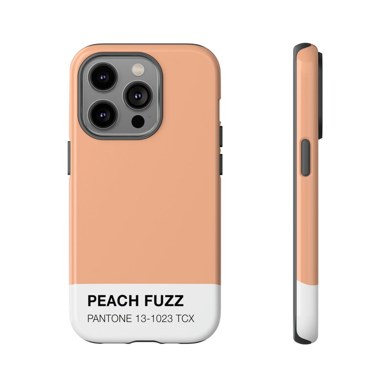 Pantone Phone Case With Color of the Year 2024 Peach Fuzz. Design Gift ...