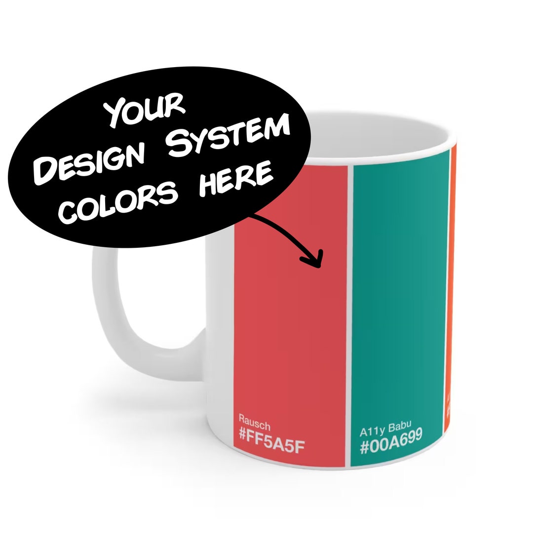 Custom HEX Palette Mug for Your Design System. Graphic Designer Gift ...