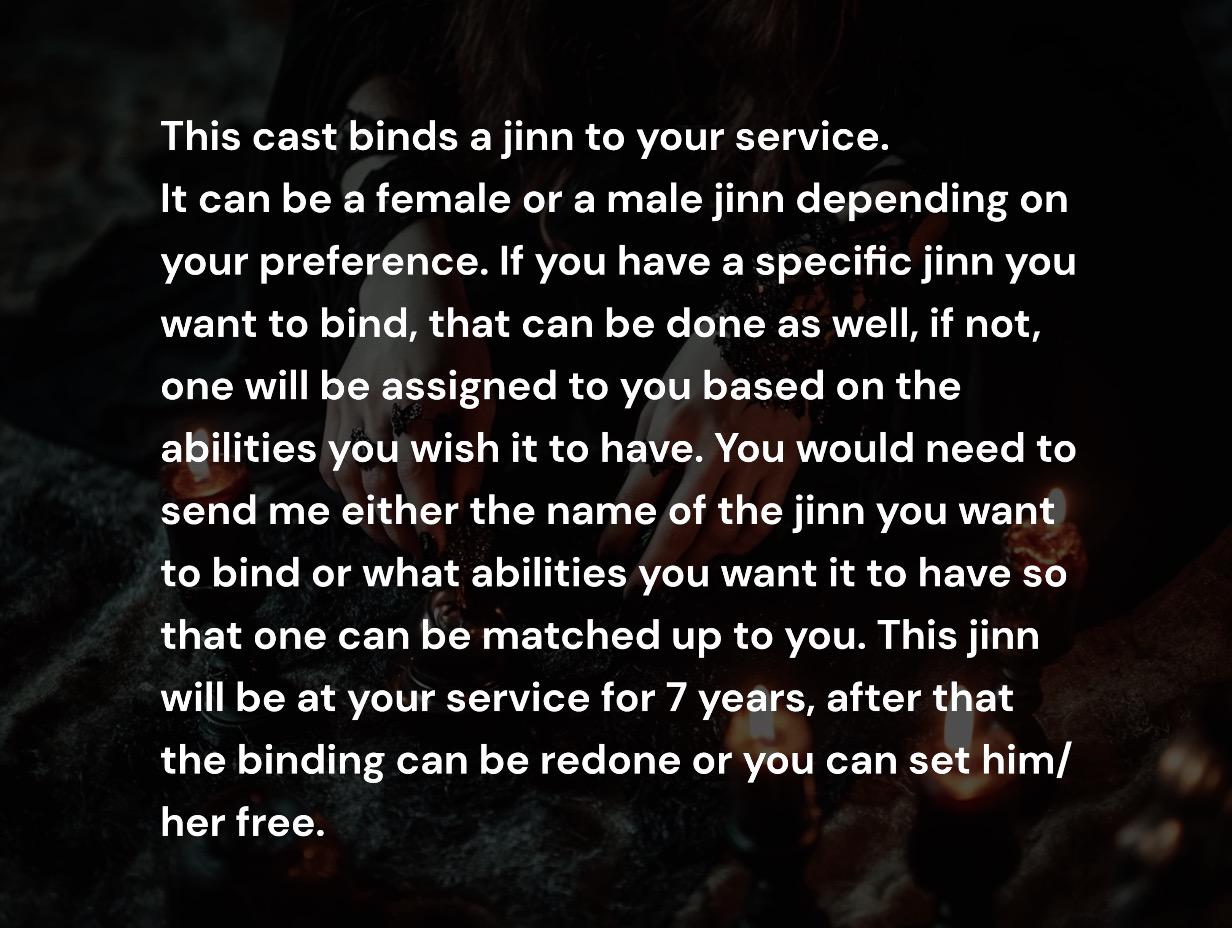 Jinn Binding Spell - Force a Jinn to Serve You - Spirit Servant Black ...