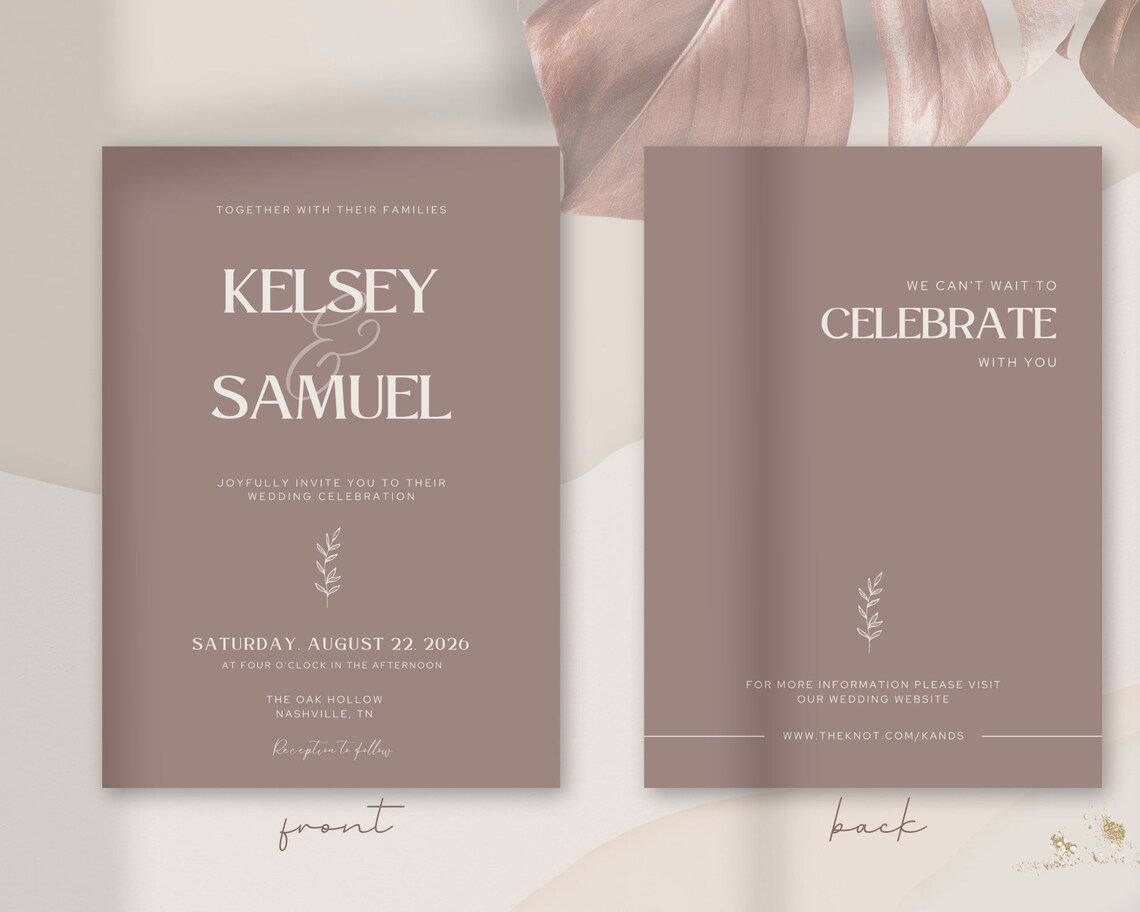 Boho Wedding Invitation Template, Boho Wedding Invite, Invitation Suite ...