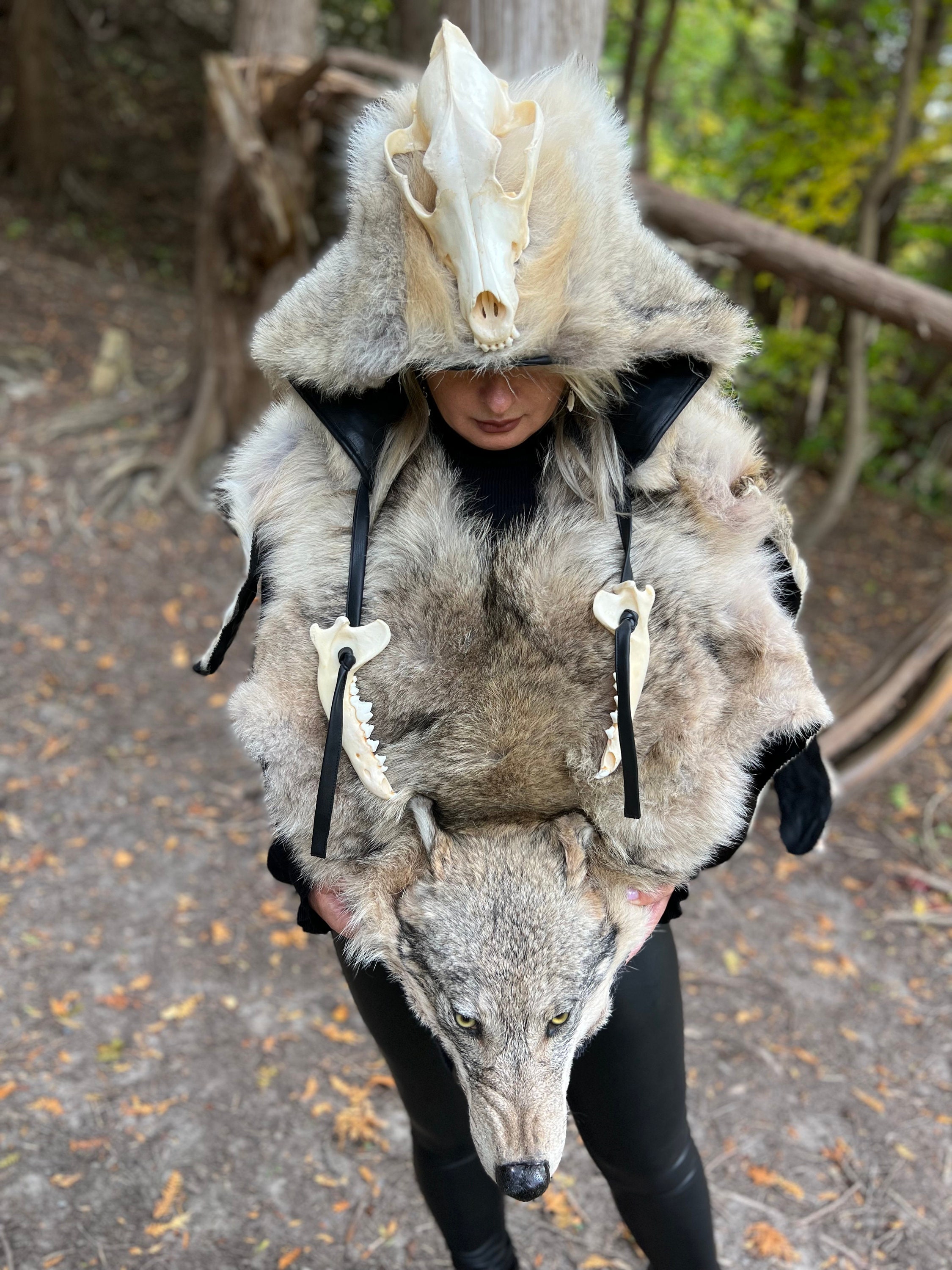 Viking Cloak, Real Coyote Cloak - Etsy