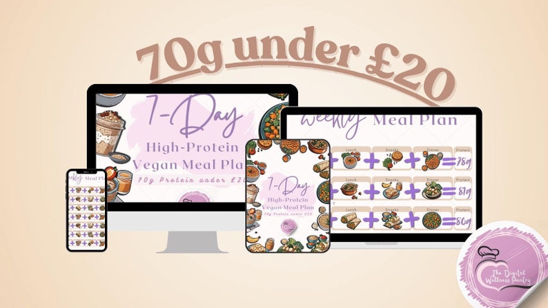 Vegan High-protein Weekly Meal Plan | 70g Protein/day | Budget-friendly ...