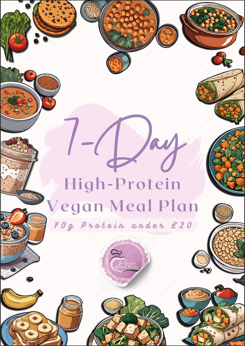 Vegan High-protein Weekly Meal Plan | 70g Protein/day | Budget-friendly ...