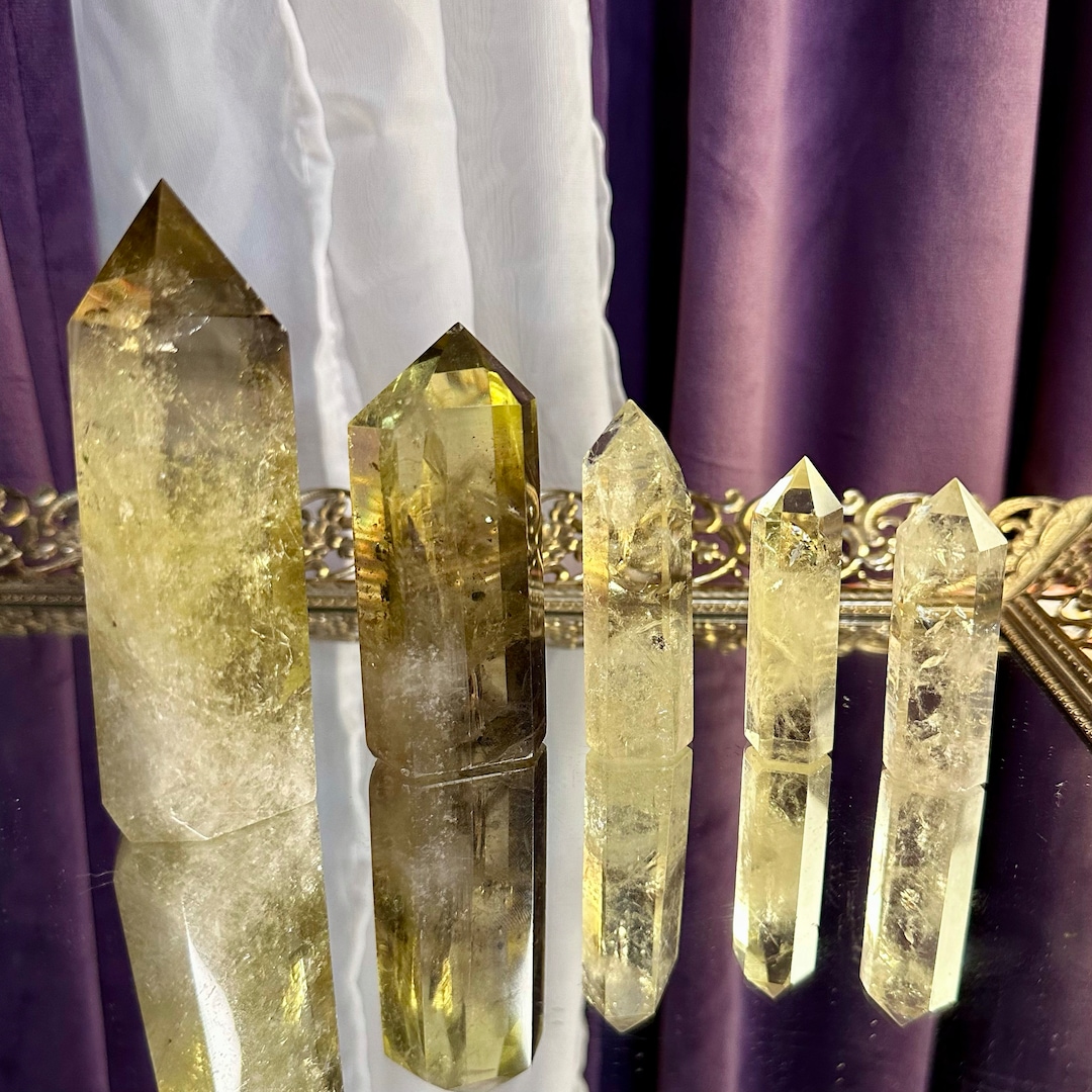 Small Citrine Towers | Mini Citrine Towers | Natural Crystal Home Decor ...