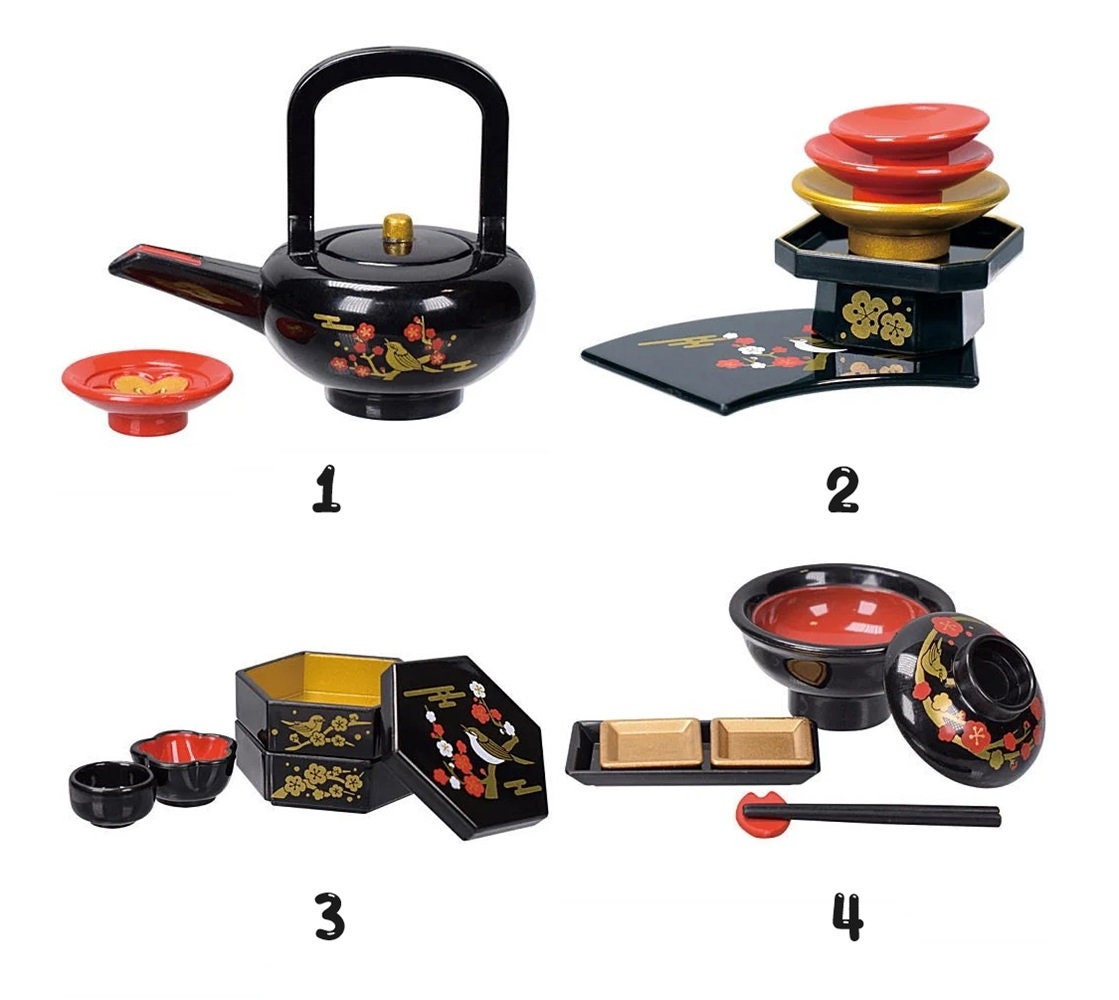 Japanese Tableware Ume to Uguisu All 4 Types Capsule Toy Gacha Gashapon ...