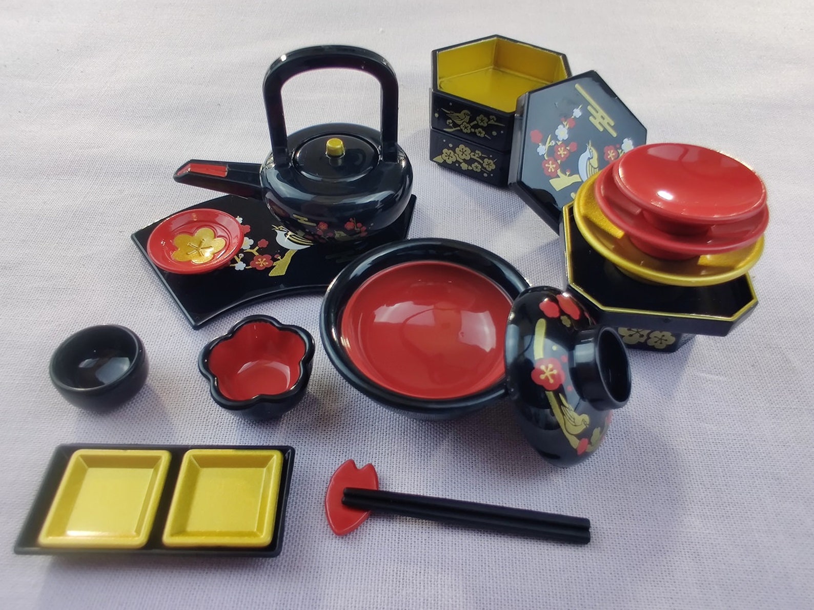 Japanese Tableware Ume to Uguisu All 4 Types Capsule Toy Gacha Gashapon ...