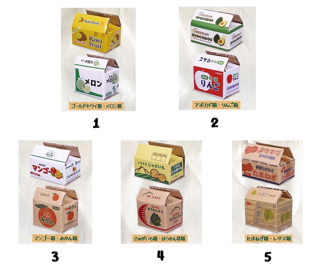 Mini Cardboard Box 5 Types Capsule Toy Gacha Gashapon Japan Gachareward ...