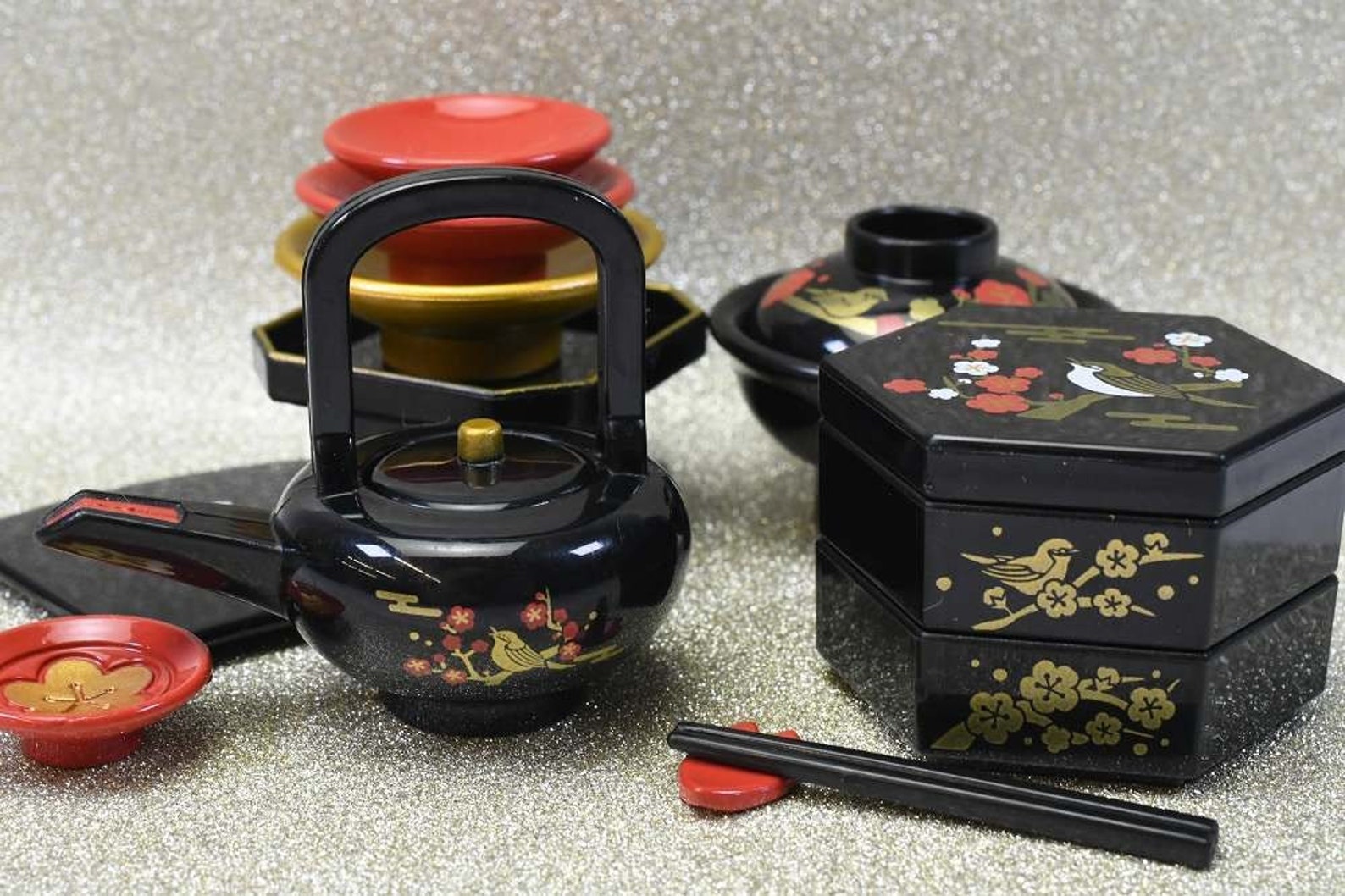 Japanese Tableware Ume to Uguisu All 4 Types Capsule Toy Gacha Gashapon ...