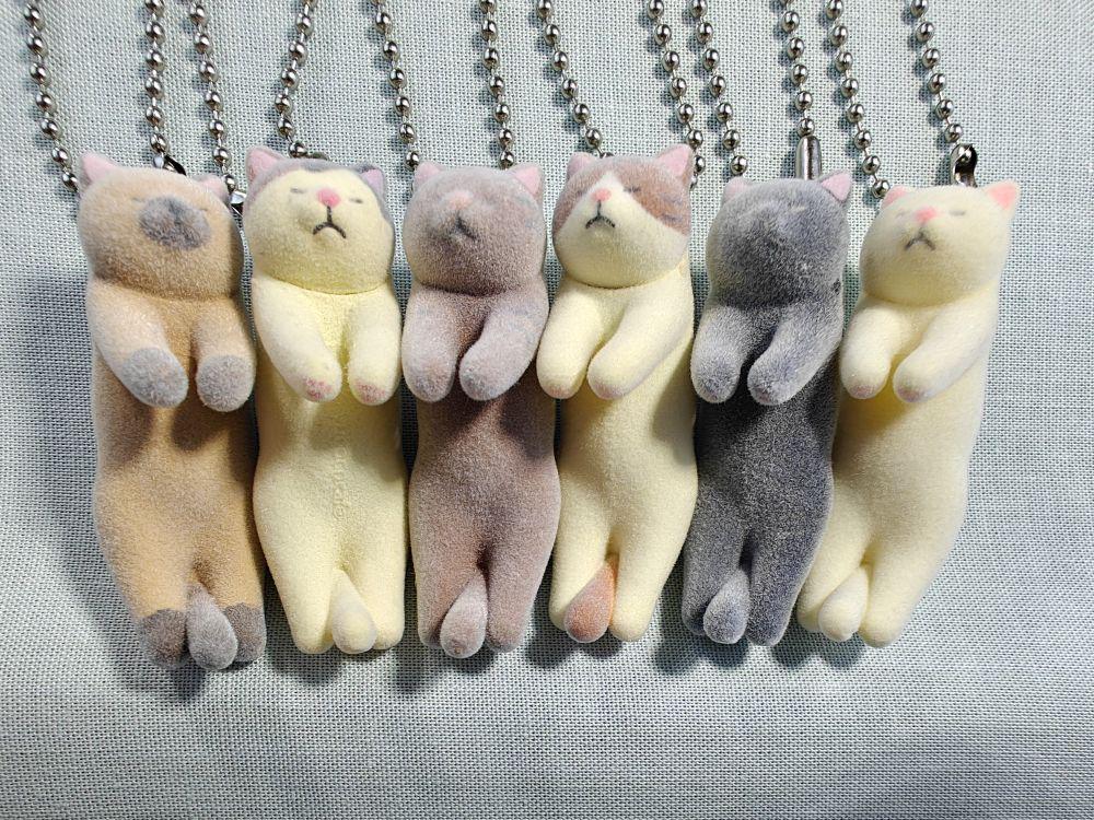 Pinched Cat Mascot Charm All 6 Types Capsule Toy Gacha Gashapon Japan ...