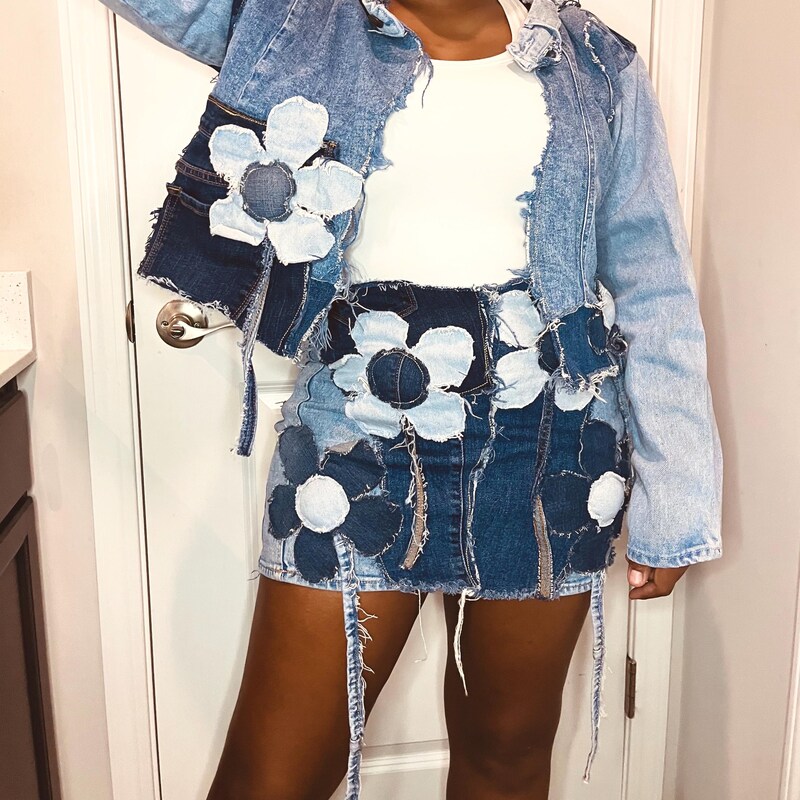 Denim Flower - Etsy