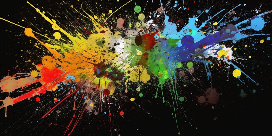 PAINT SPLATTER ART - Etsy