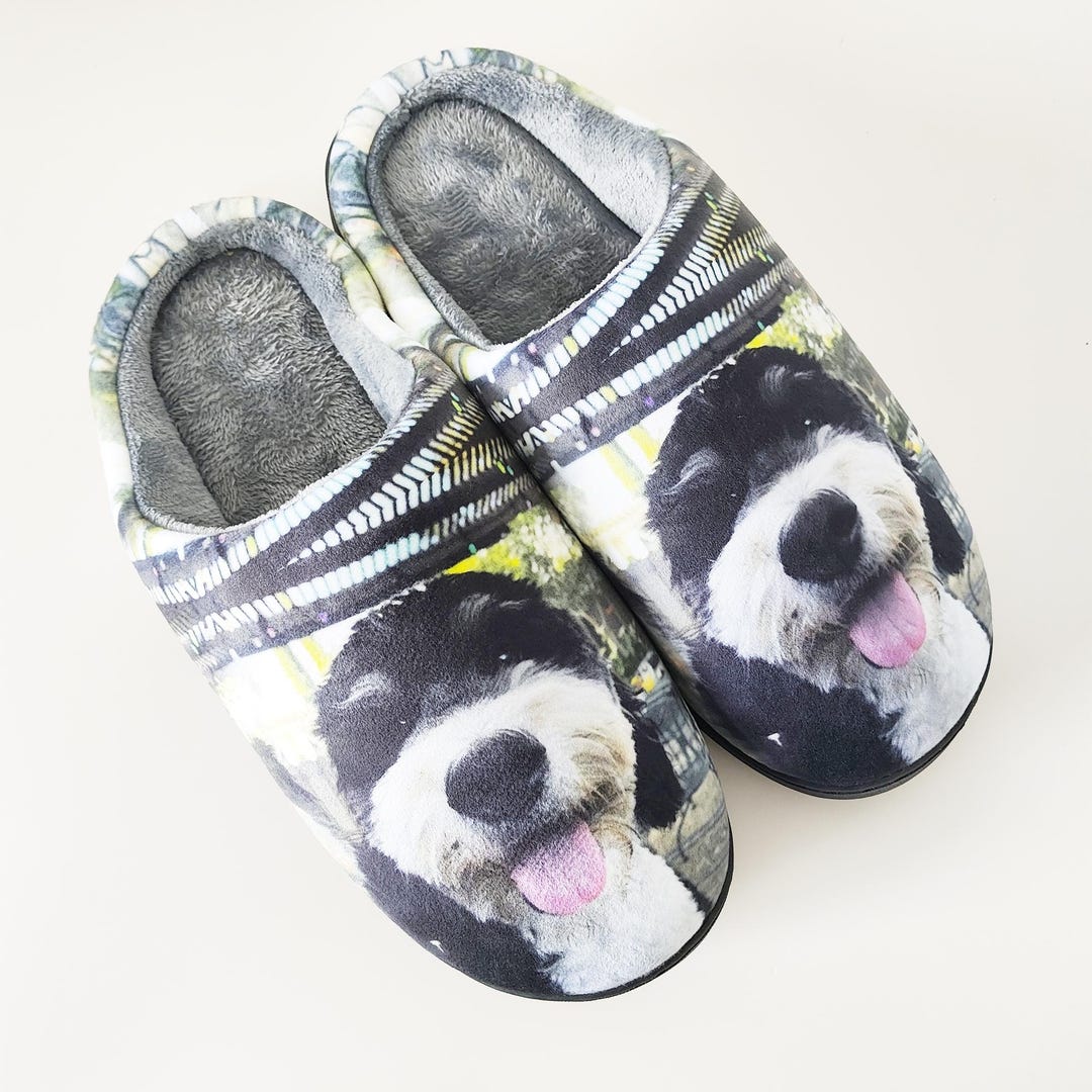 Custom Photo Slippers Personalized Pet Slippers Picture Dog Lover Gift ...
