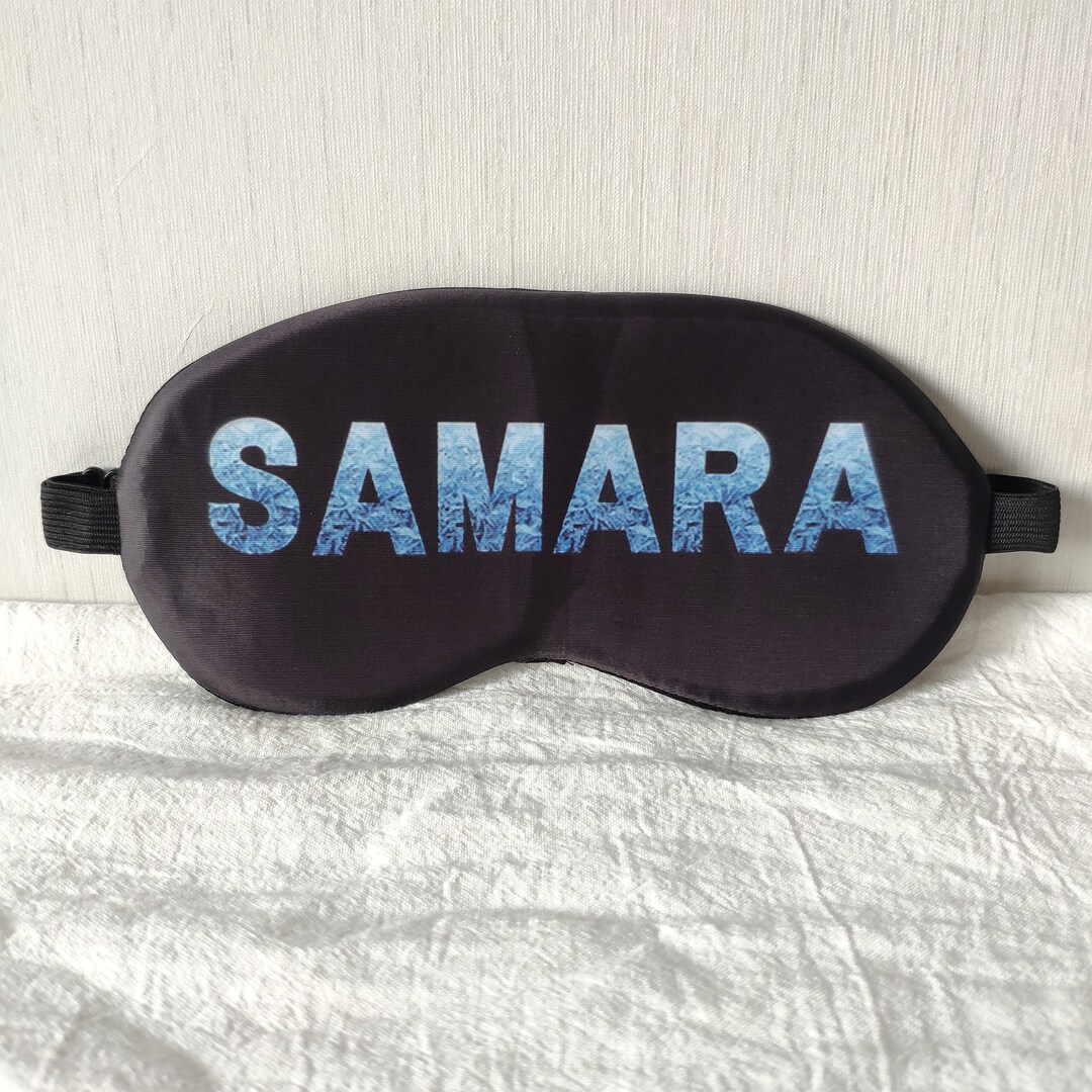 Custom Sleep Eye Mask, Black Personalized Sleep Mask, Anxiety Relief ...