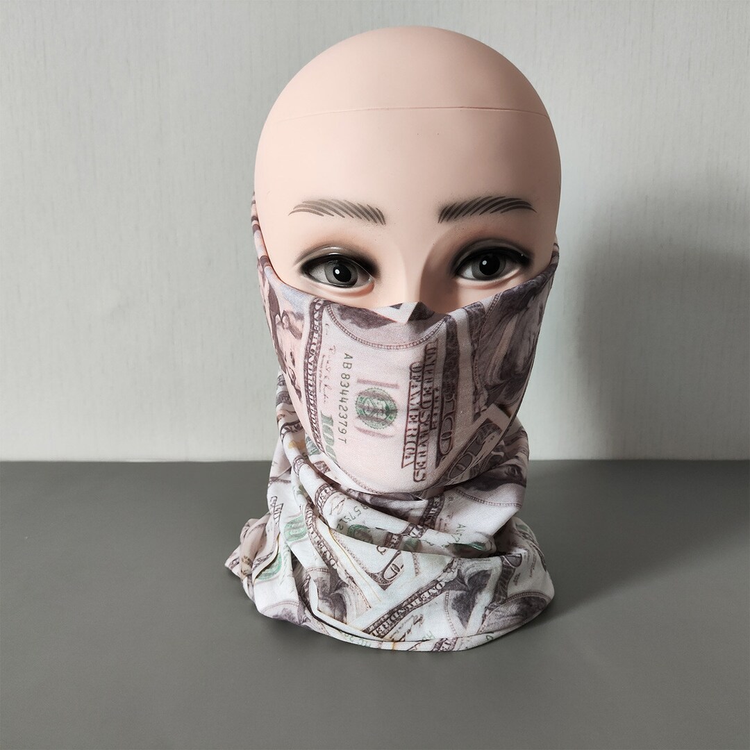 Funny Dollars Neck Gaiter, Hair Scarf, Tube Face Mask, Headbands ...