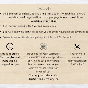 Identity in Christ Printable, Identity in Christ Cards 24, Memory Verse ...