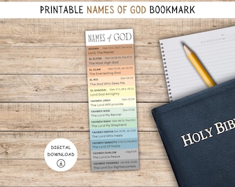 Names of God Printable | Bible Printable - Etsy