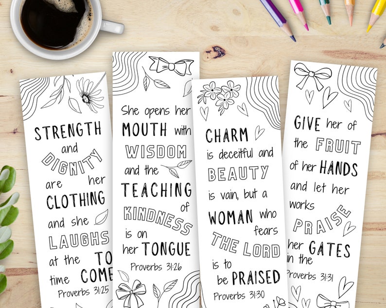 Proverbs 31 Bookmark, Proverbs 31 Woman Bible Study, Mother's Day Scripture Cards, Scripture ...