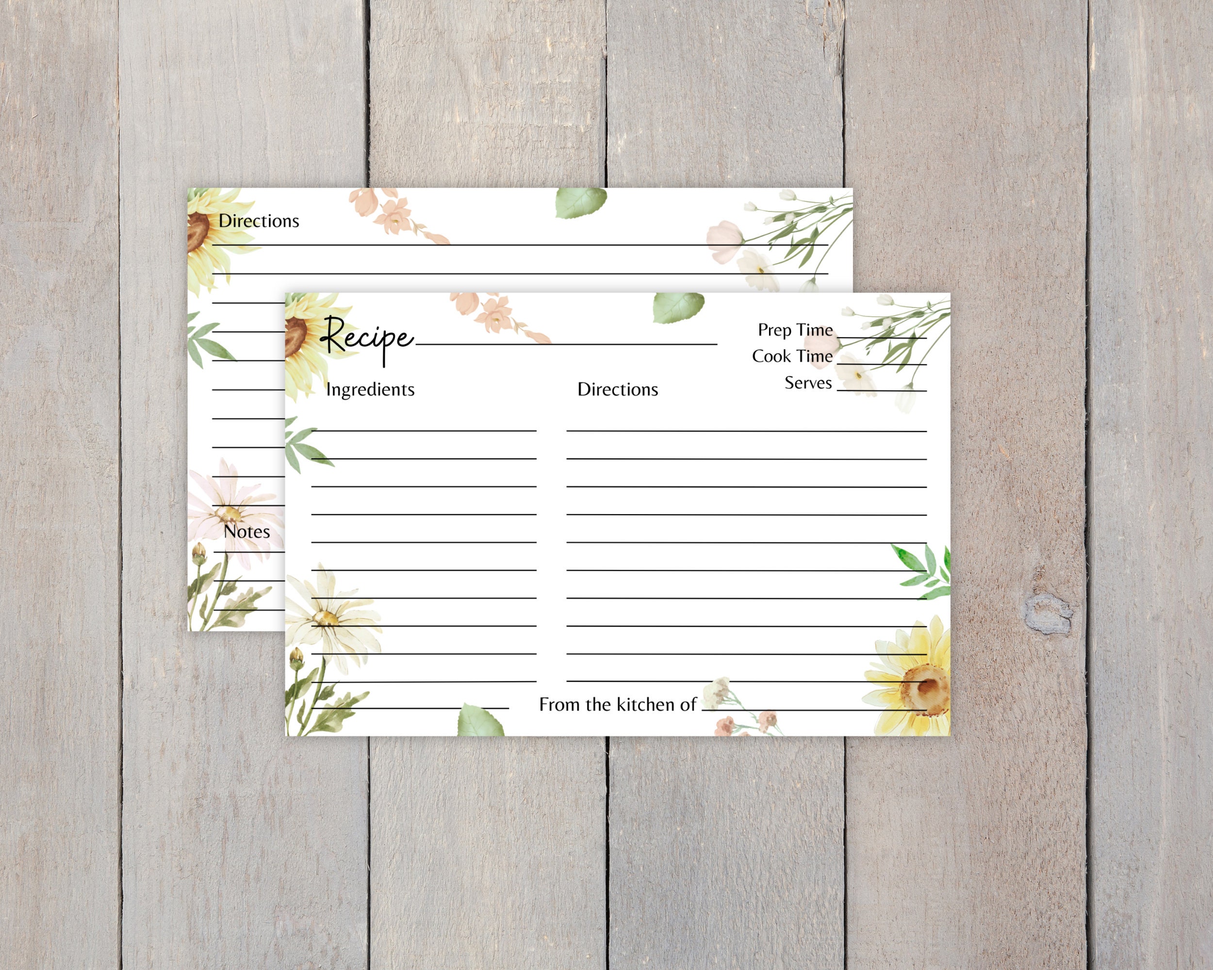 Recipe Divider Tabs, 4 X 6 Recipe Card Dividers, Recipe Card and ...