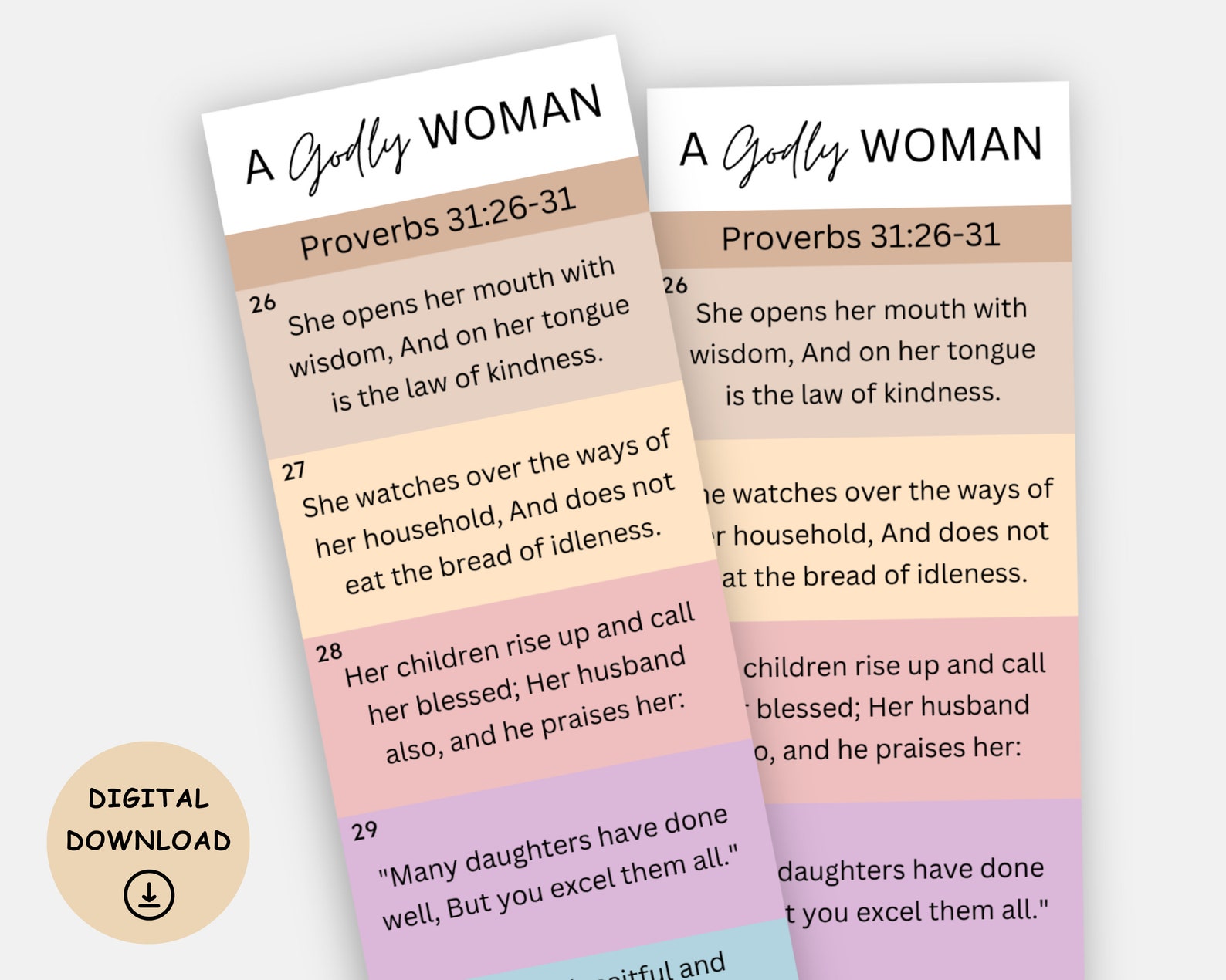 Proverbs 31 Bookmark, Printable Christian Bookmarks, Proverbs 31 Woman, Godly Woman, Christian ...