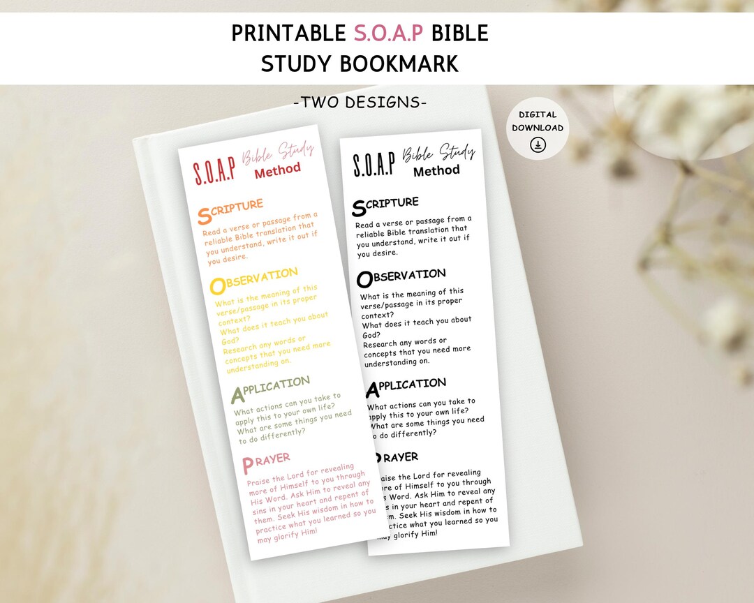 SOAP Bible Study Method, SOAP Bible Study Printable, Bible Study SOAP ...
