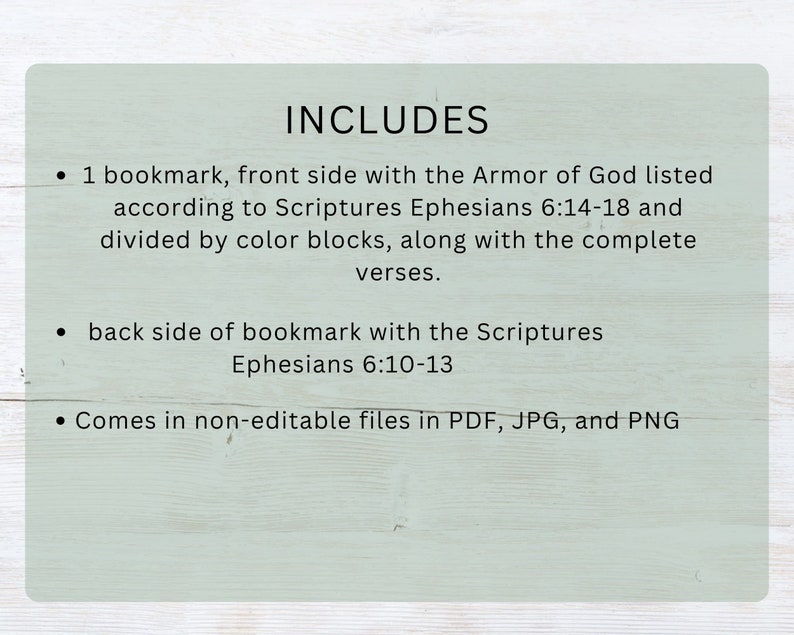 Armor of God Ephesians 6:10 Bookmark, Full Armor of God, Ephesians 6 10 ...