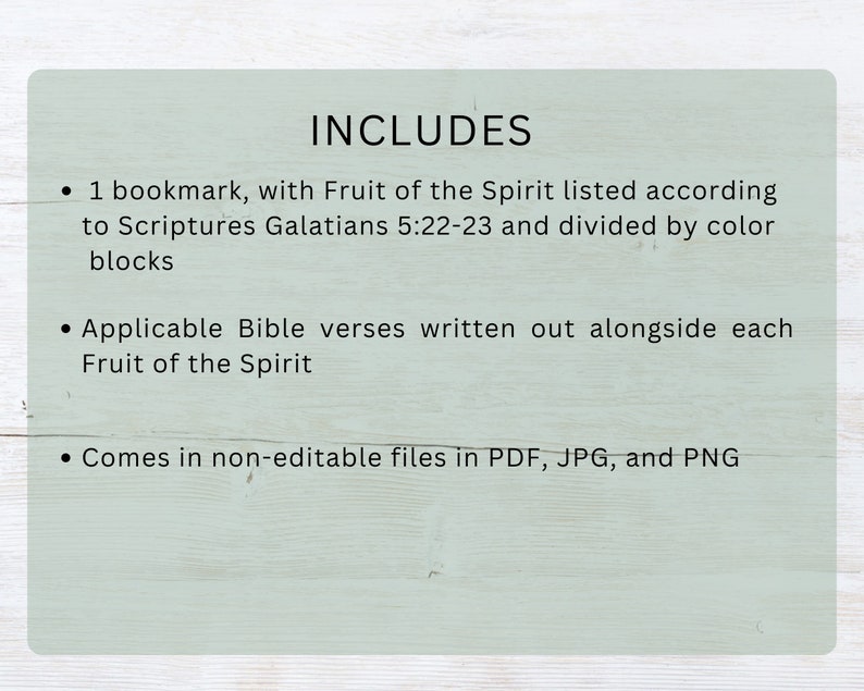 Fruit of the Spirit Printable Bookmarks, Galatians 5 22 23, Fruit of ...
