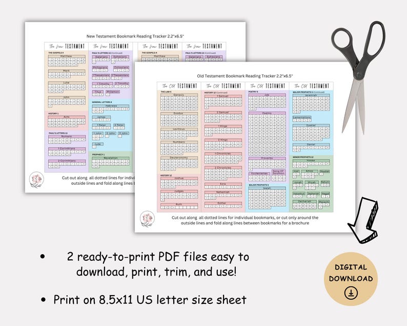 Bible Reading Tracker Bookmark, Bible Tracker Bookmark, Bible Tracker ...