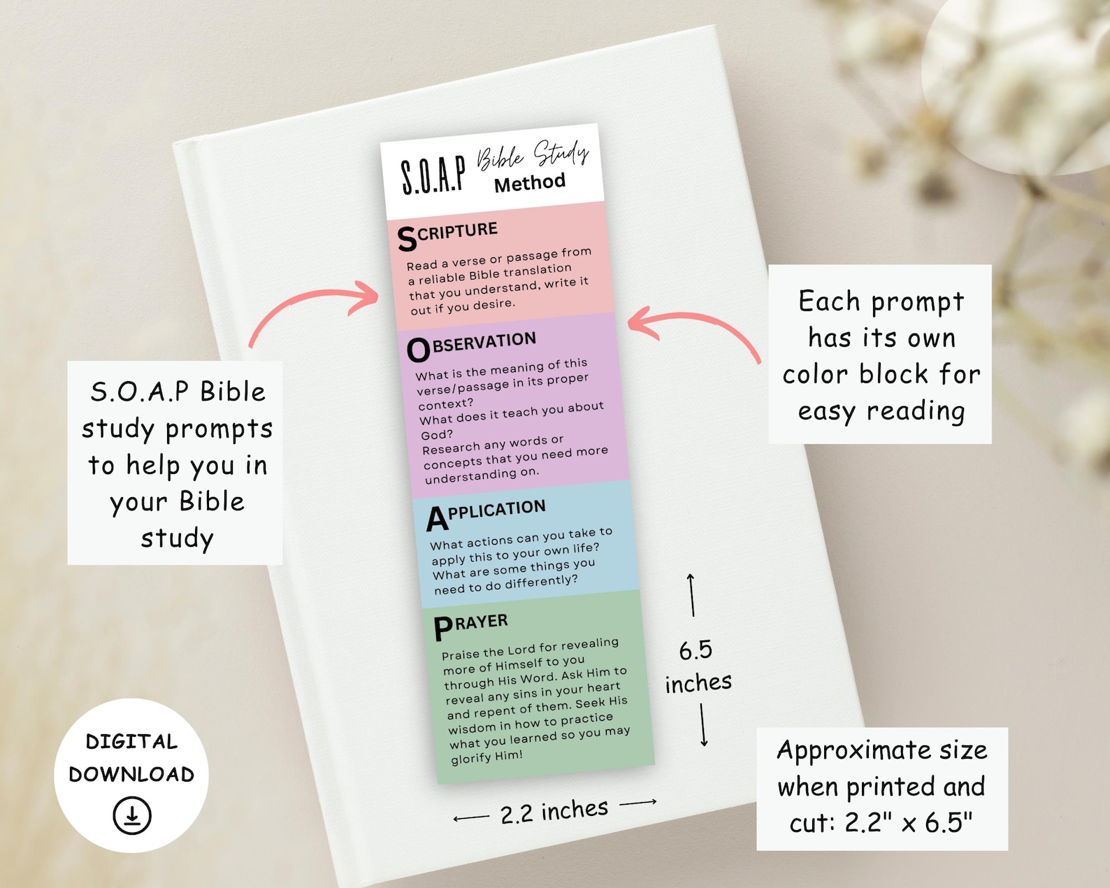 SOAP Bible Study Guide, SOAP Bible Study Printable, Bible Study SOAP ...