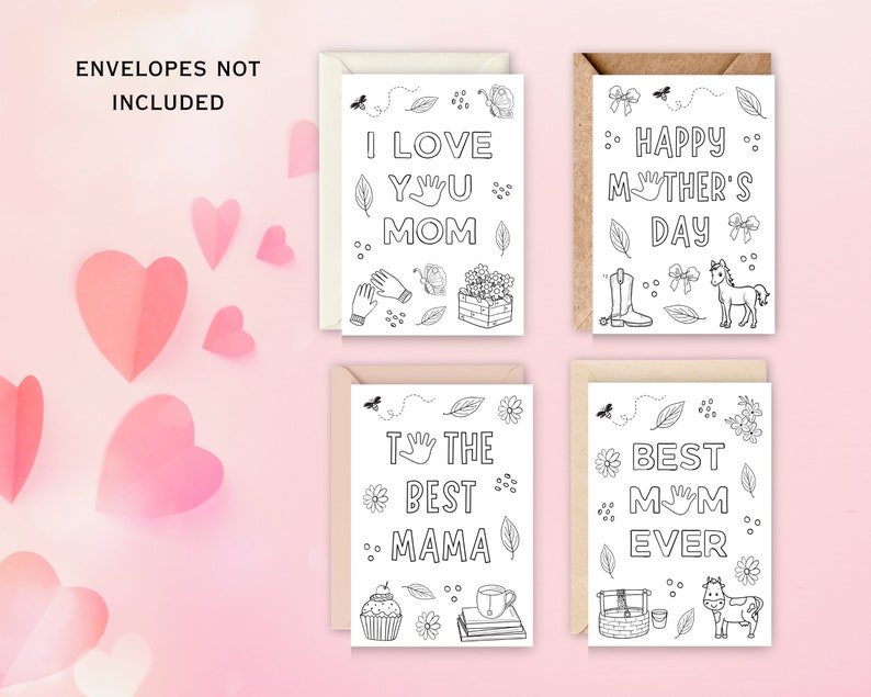 Mothers Day Scripture Cards, Mothers Day Coloring Cards Printable ...