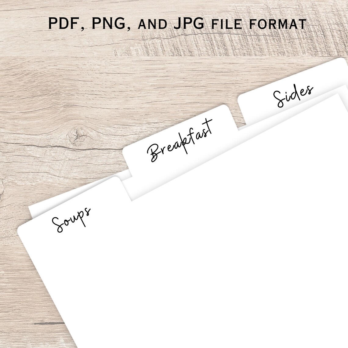 Recipe Box Dividers 4x6, Card Divider Tabs, Recipe Box Labels ...