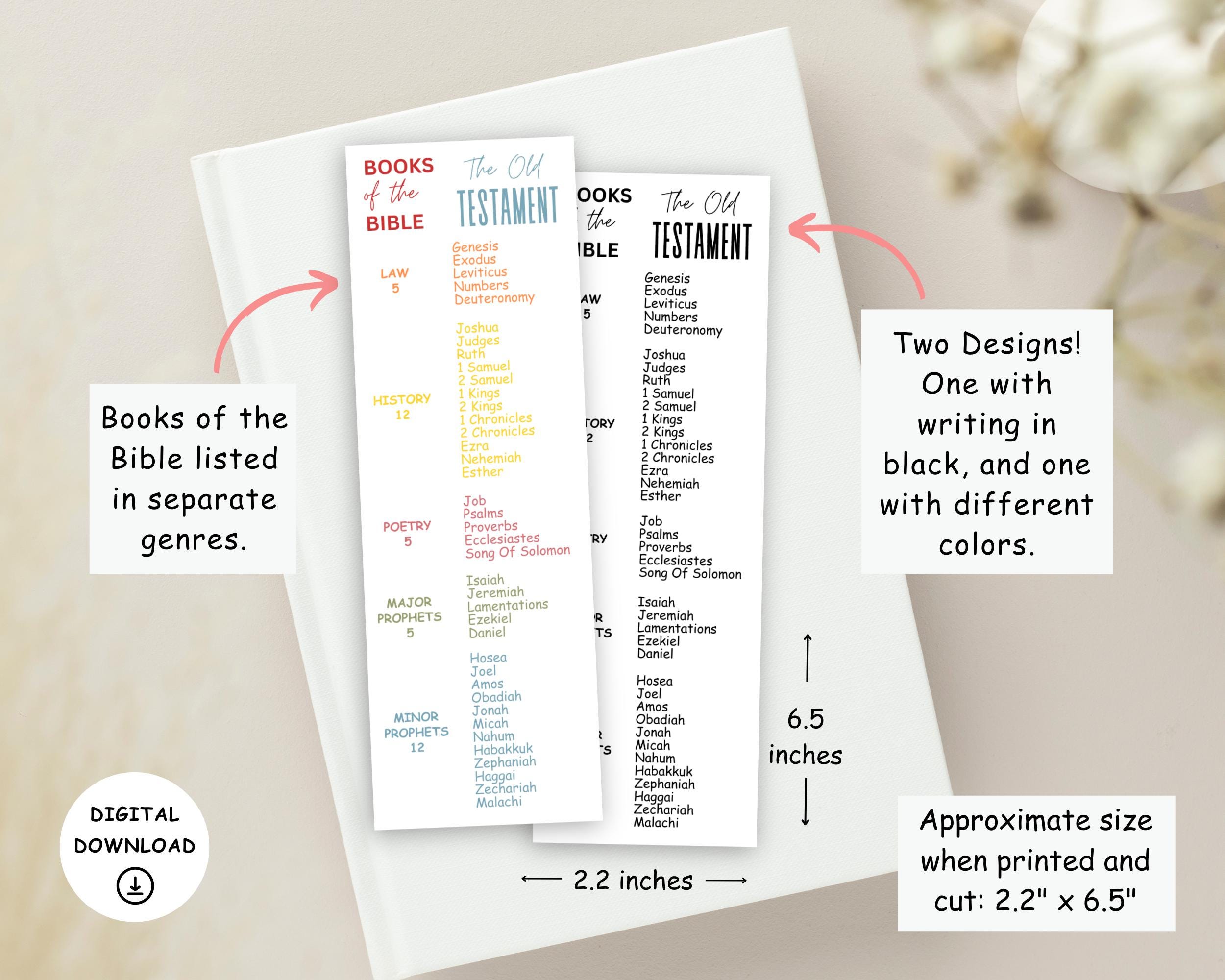 Books of the Bible Bookmark PNG, Bible Genres, Bible Genre Bookmarks ...