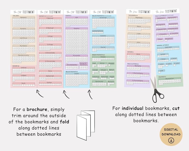 Bible Reading Tracker Bookmark, Bible Tracker Bookmark, Bible Tracker ...