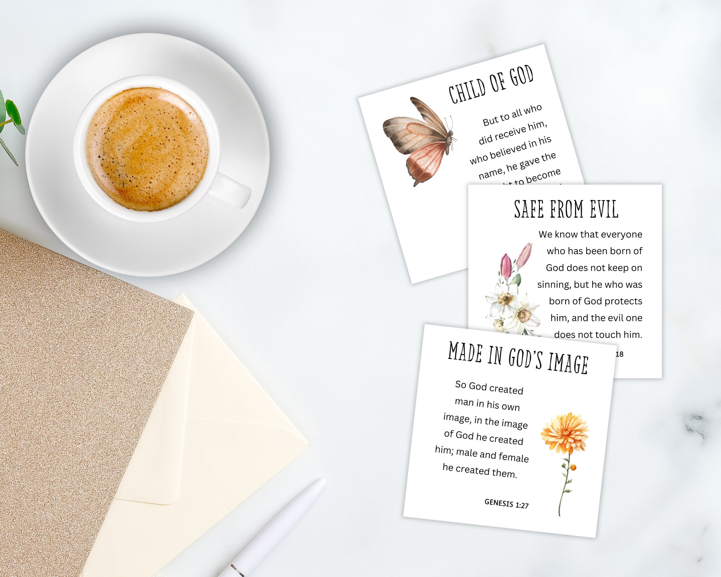 24 Identity in Christ Cards Printable, Bible Verse Memory Cards, Bible ...