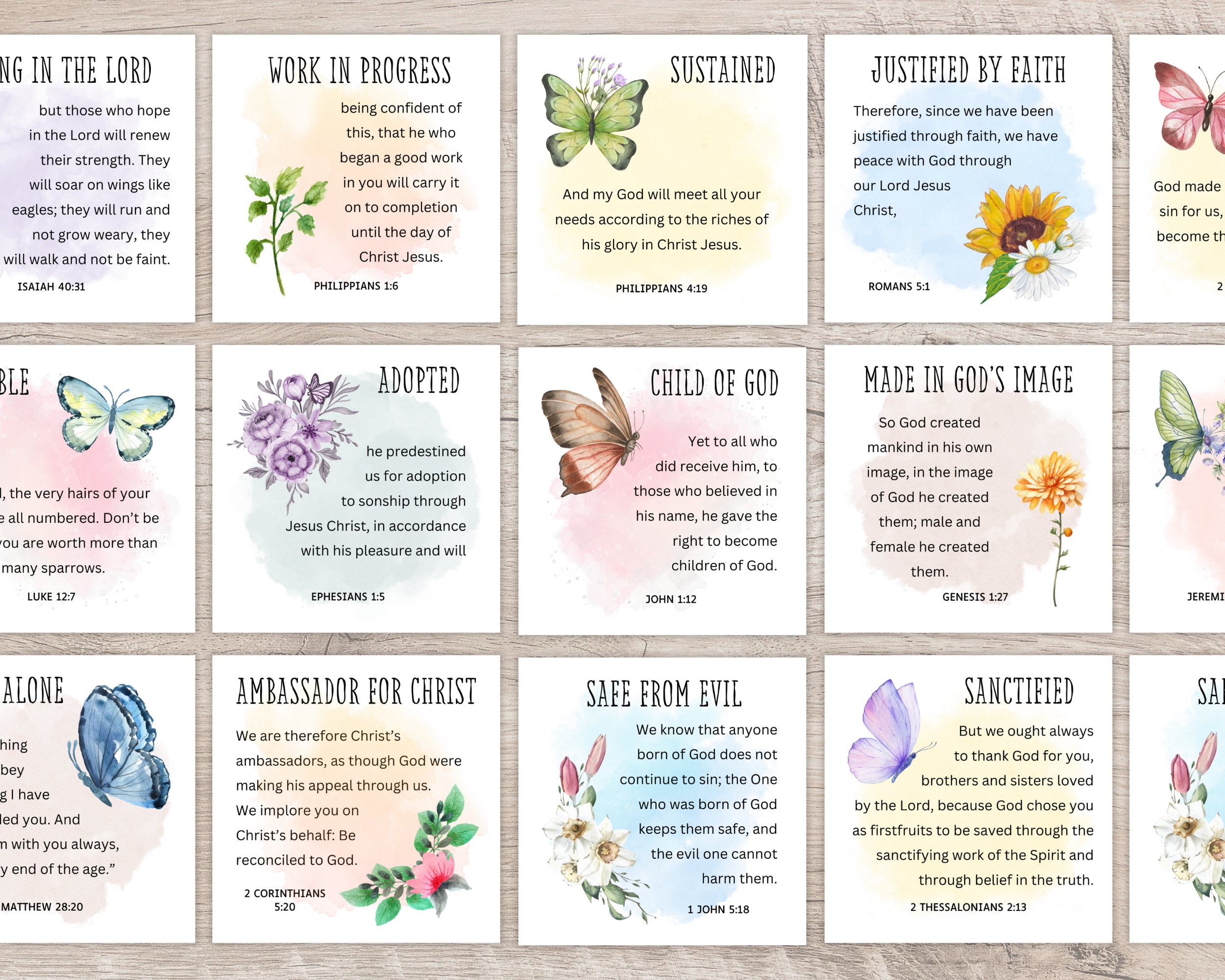 Who I Am in Christ, 24 Identity in Christ Cards Printable, Christian ...