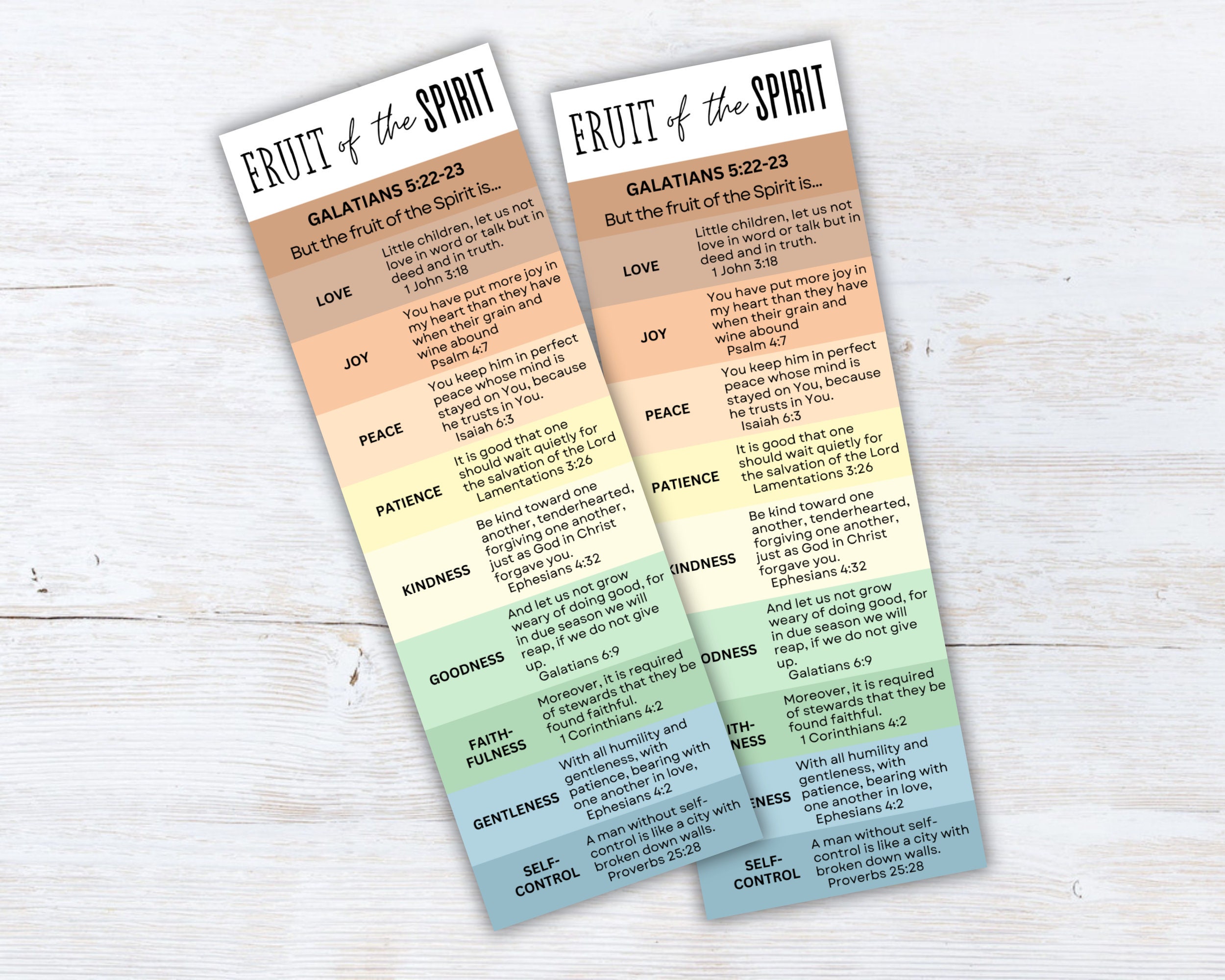 Fruit of the Spirit Printable Bookmarks, Galatians 5 22 23, Fruit of ...