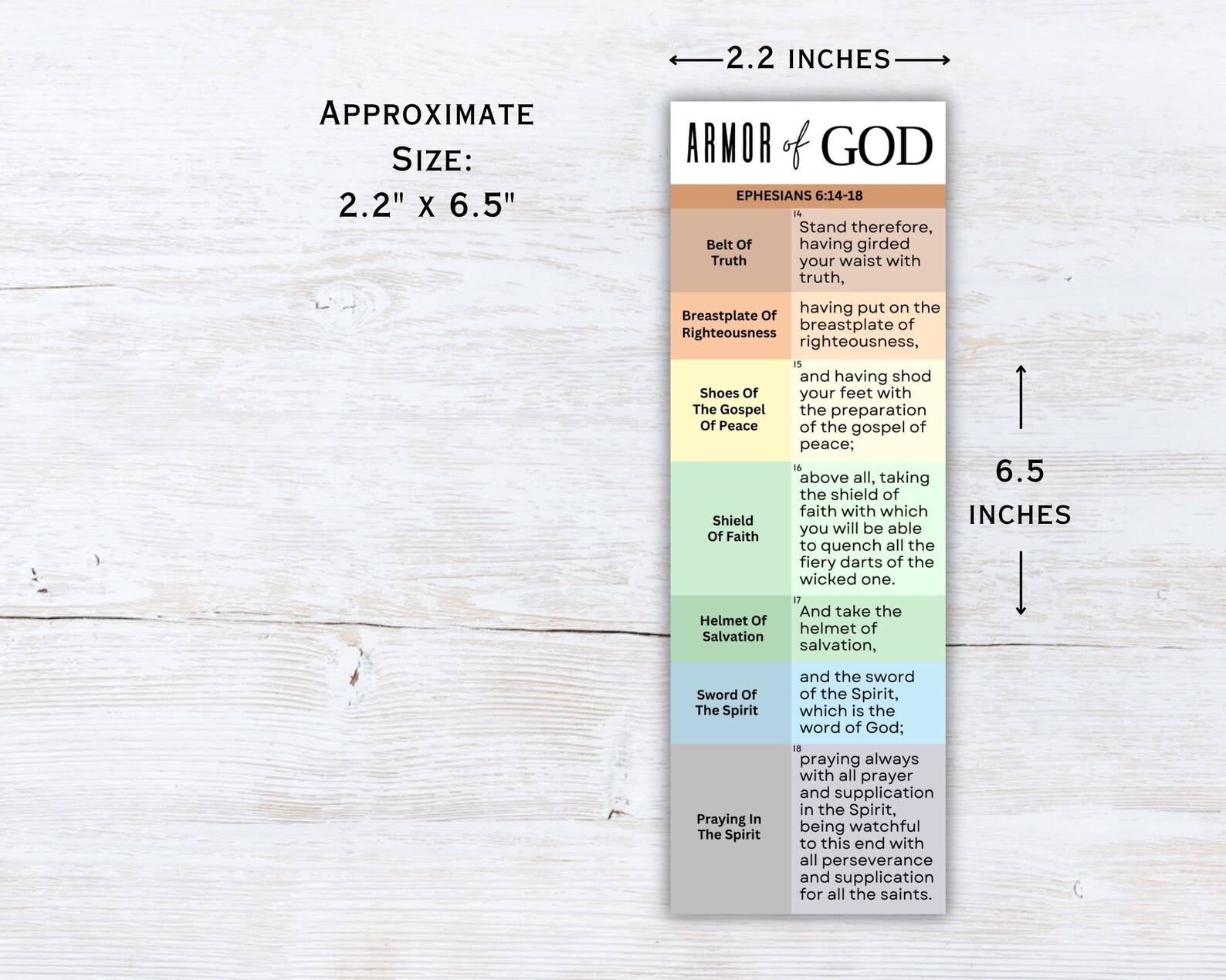 Armor of God Ephesians 6:10 Bookmark, Full Armor of God, Ephesians 6 10 ...