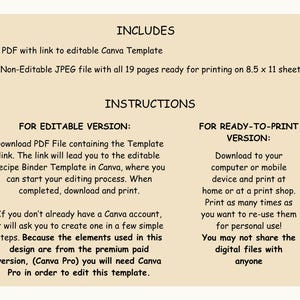 Recipe Book Template Canva, Printable Recipe Binder Kit, Recipe Binder ...