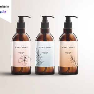 Editable Product Label, Custom Label Template, Modern Soap Label Design ...