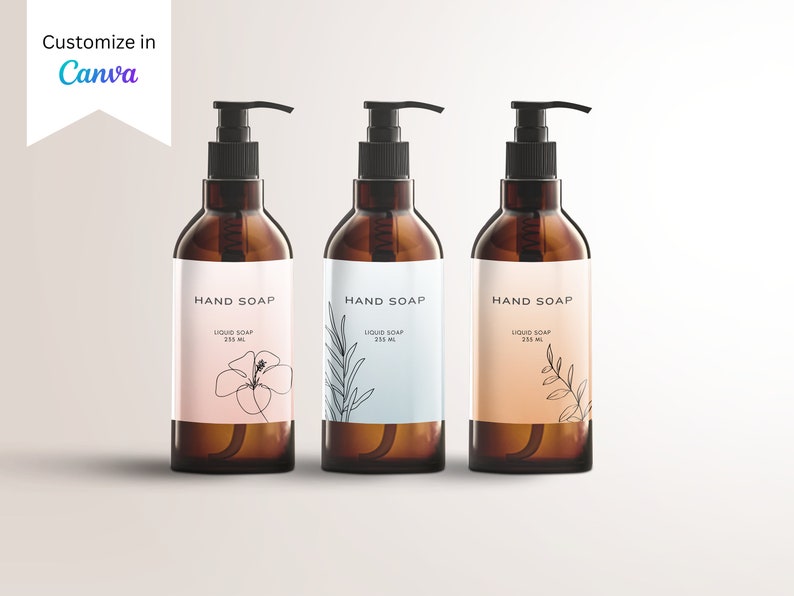Editable Product Label, Custom Label Template, Modern Soap Label Design ...