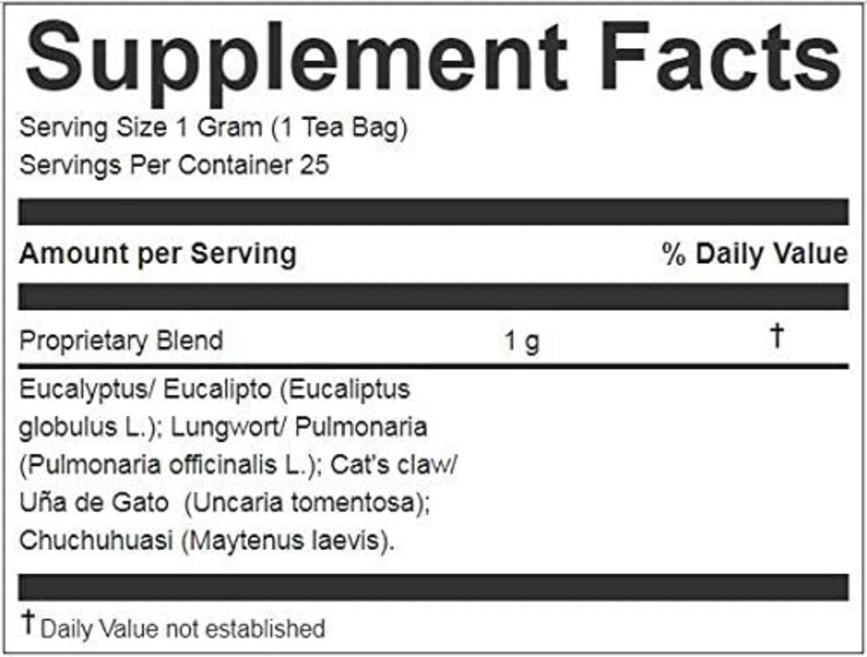 Bronquiosan Bronquial Aid Blend Natural Herbal Tea (25 Tea Bags ...