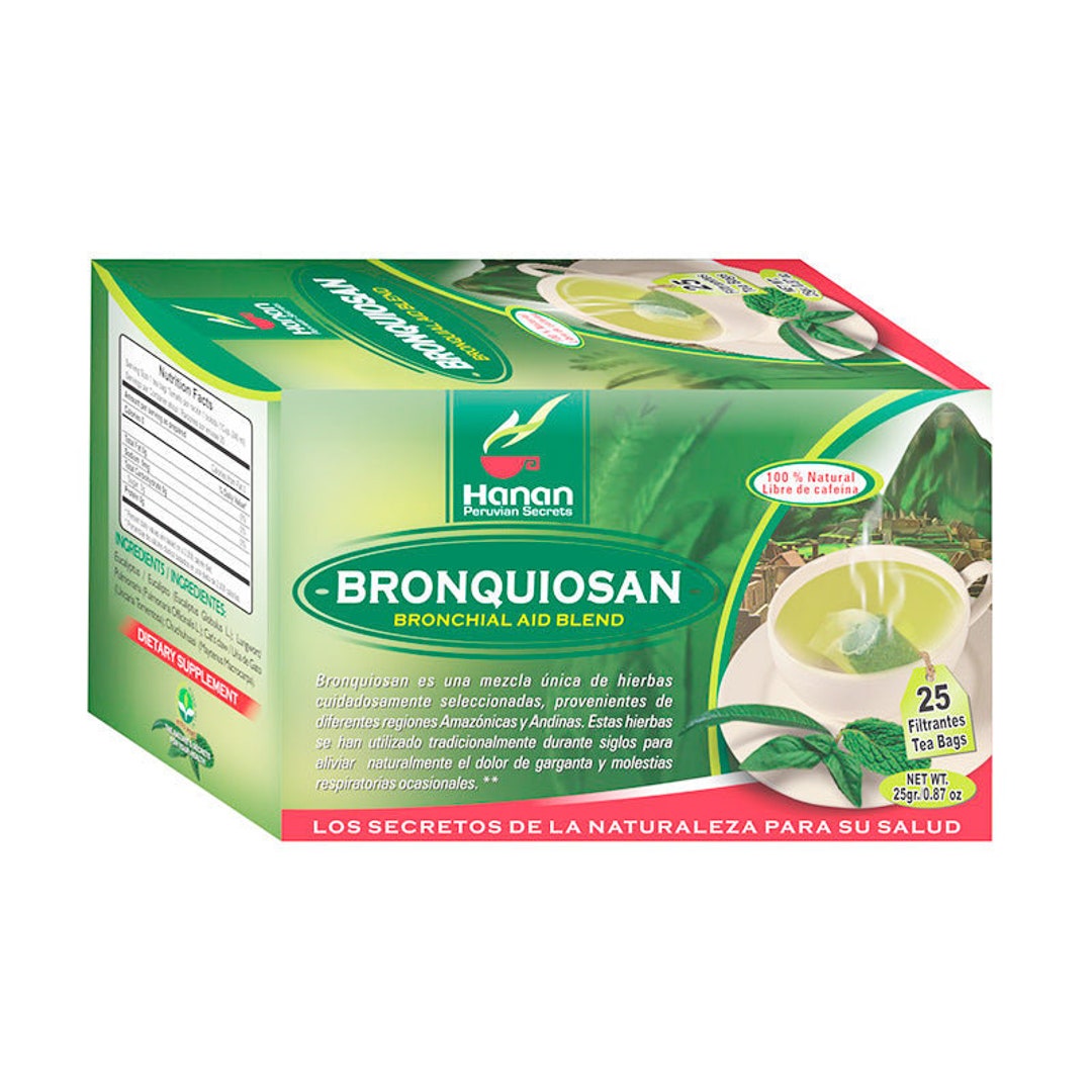 Bronquiosan Bronquial Aid Blend Natural Herbal Tea (25 Tea Bags ...