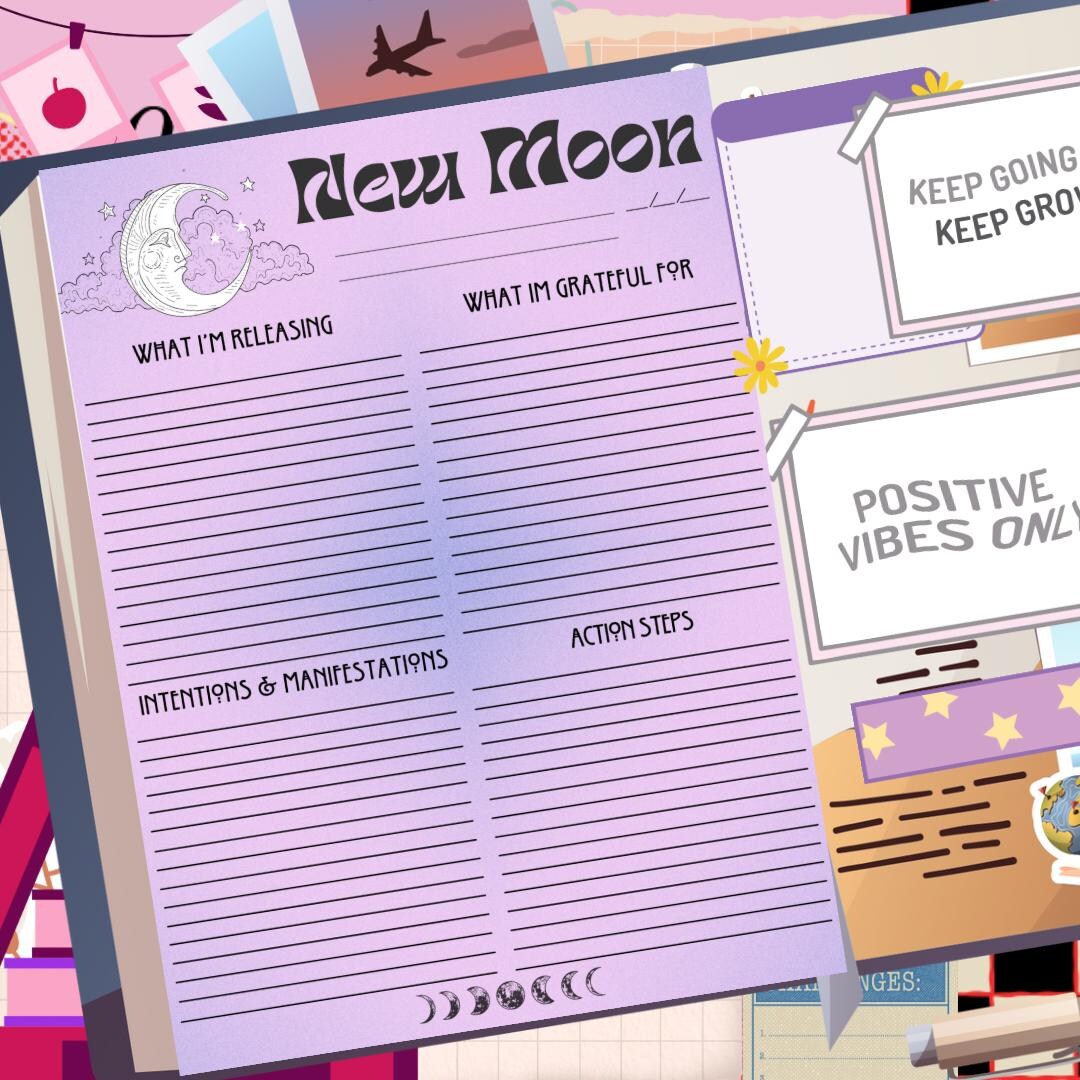 New Moon Ritual Sheet - Printable PDF, Digital Download, Manifestation ...