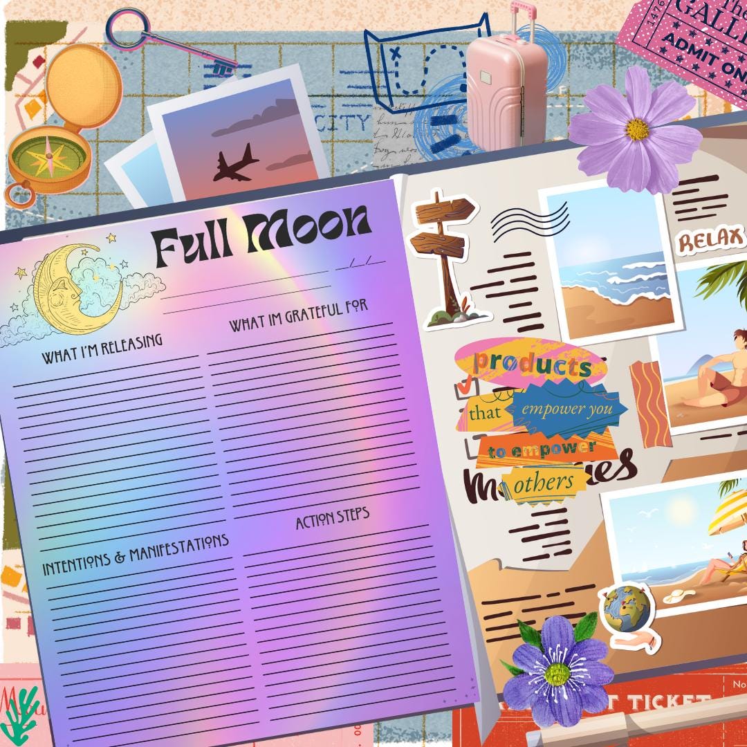 Full Moon Ritual Sheet - Printable PDF, Digital Download, Manifestation ...